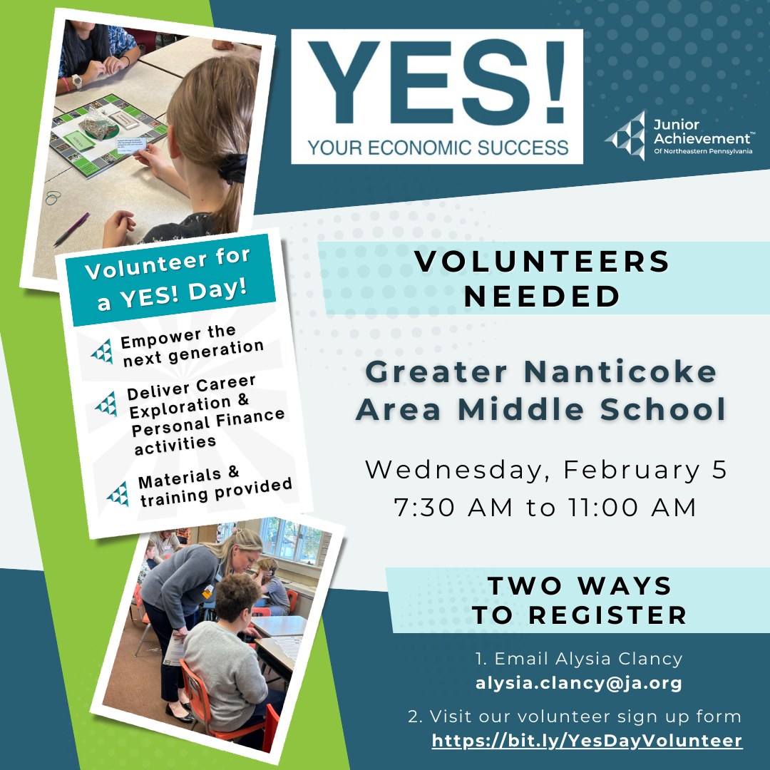 YES! Day at Greater Nanticoke Area Middle School | Junior Achievement ...
